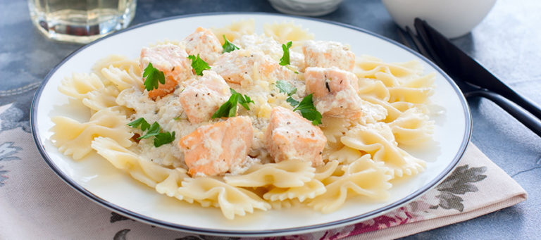 Creamy Lemon Salmon Pasta Recipe - Adams Fairacre Farms
